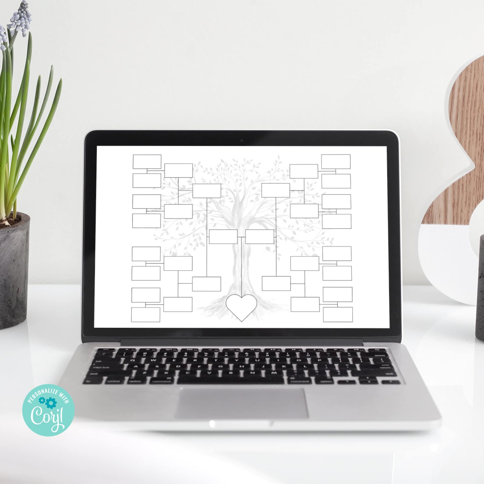 Editable Family Tree Chart Template: Reunion Gift (instant Download) - Etsy