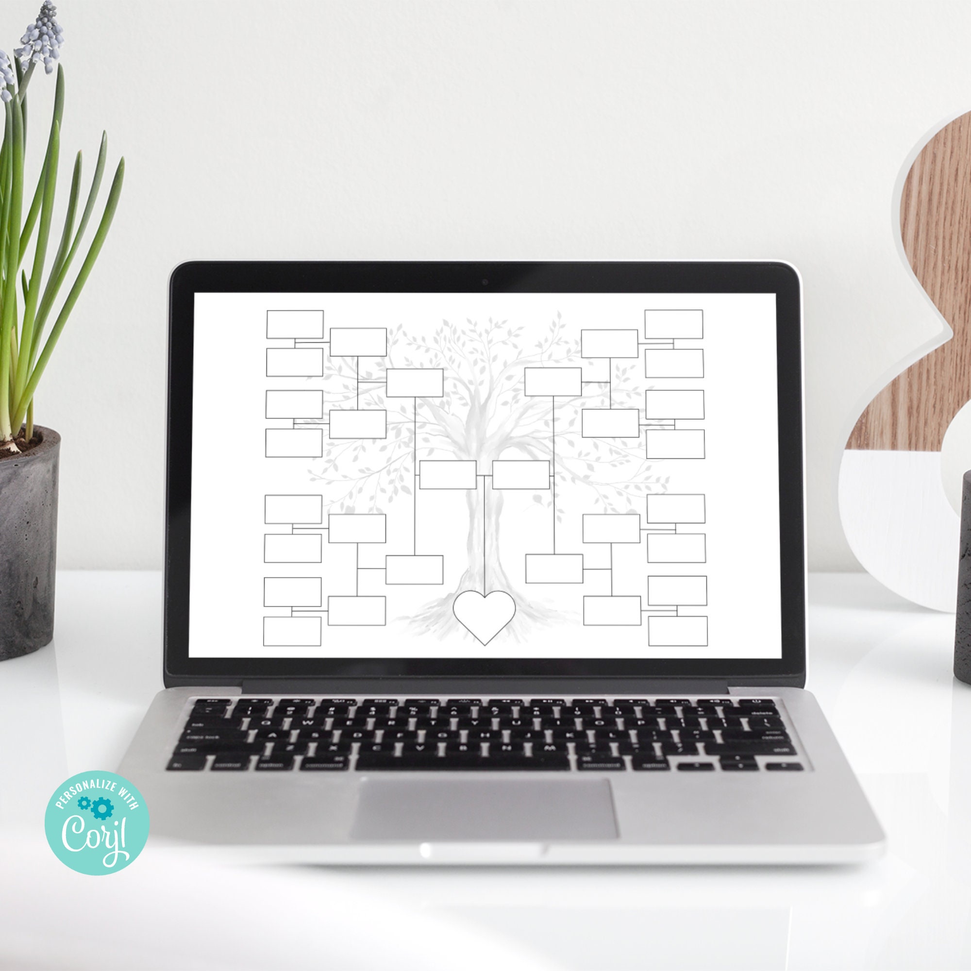 Editable Family Tree Chart Template: Reunion Gift (instant Download) - Etsy