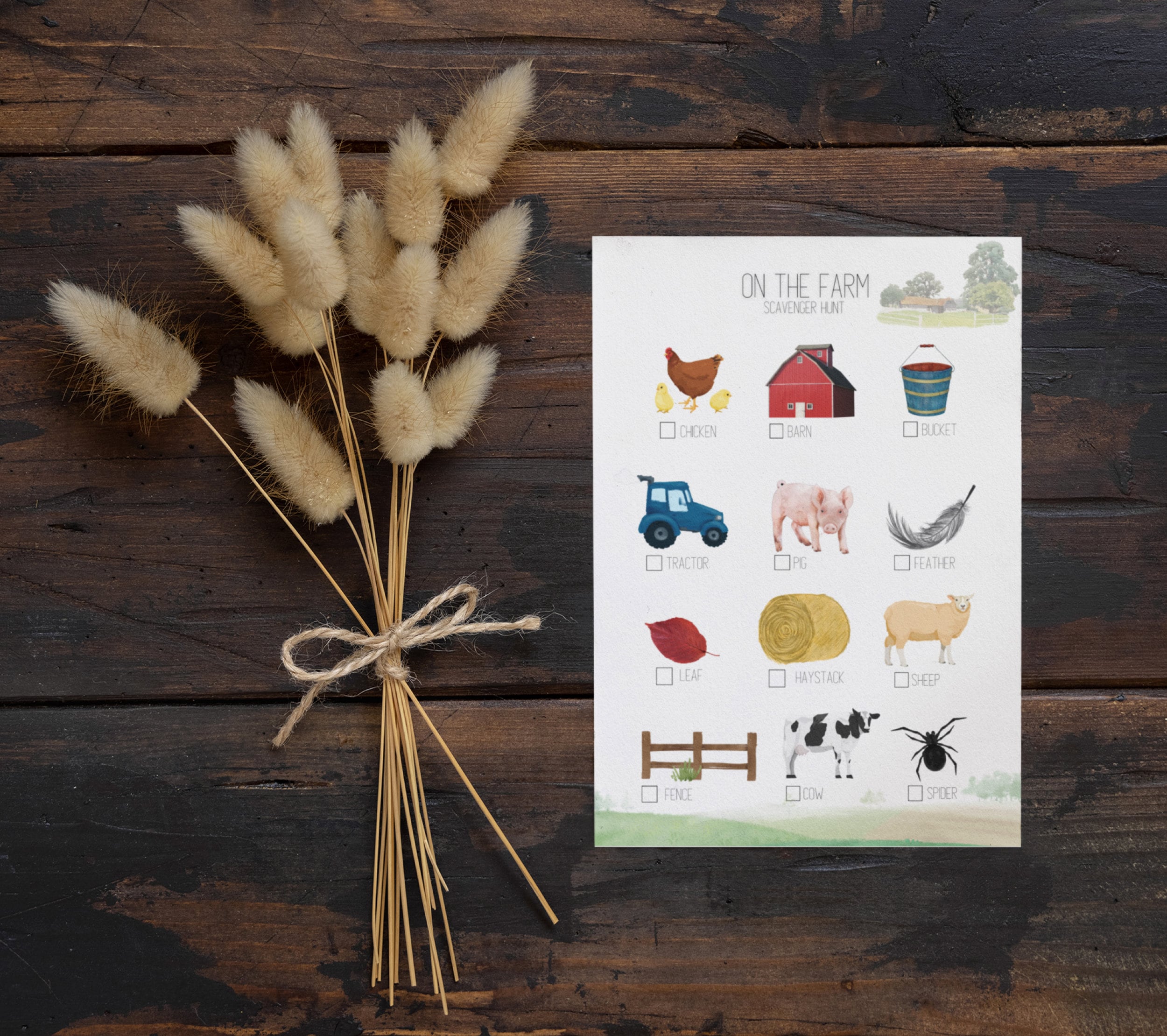 Farm Scavenger Hunt for Kids | Kids Activity | Outdoor Game - Etsy