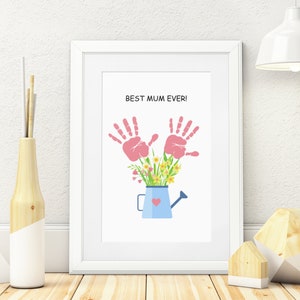 Handprint Art | Mother's Day Flower Handprint | DIY Craft for Mothers ...