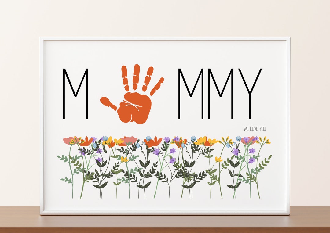 Handprint Art Craft for Kids | DIY Hand Print Template | Baby Keepsake ...