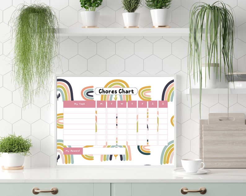 Chore Chart for Kids Reward Chart Daily Routine Chart - Etsy