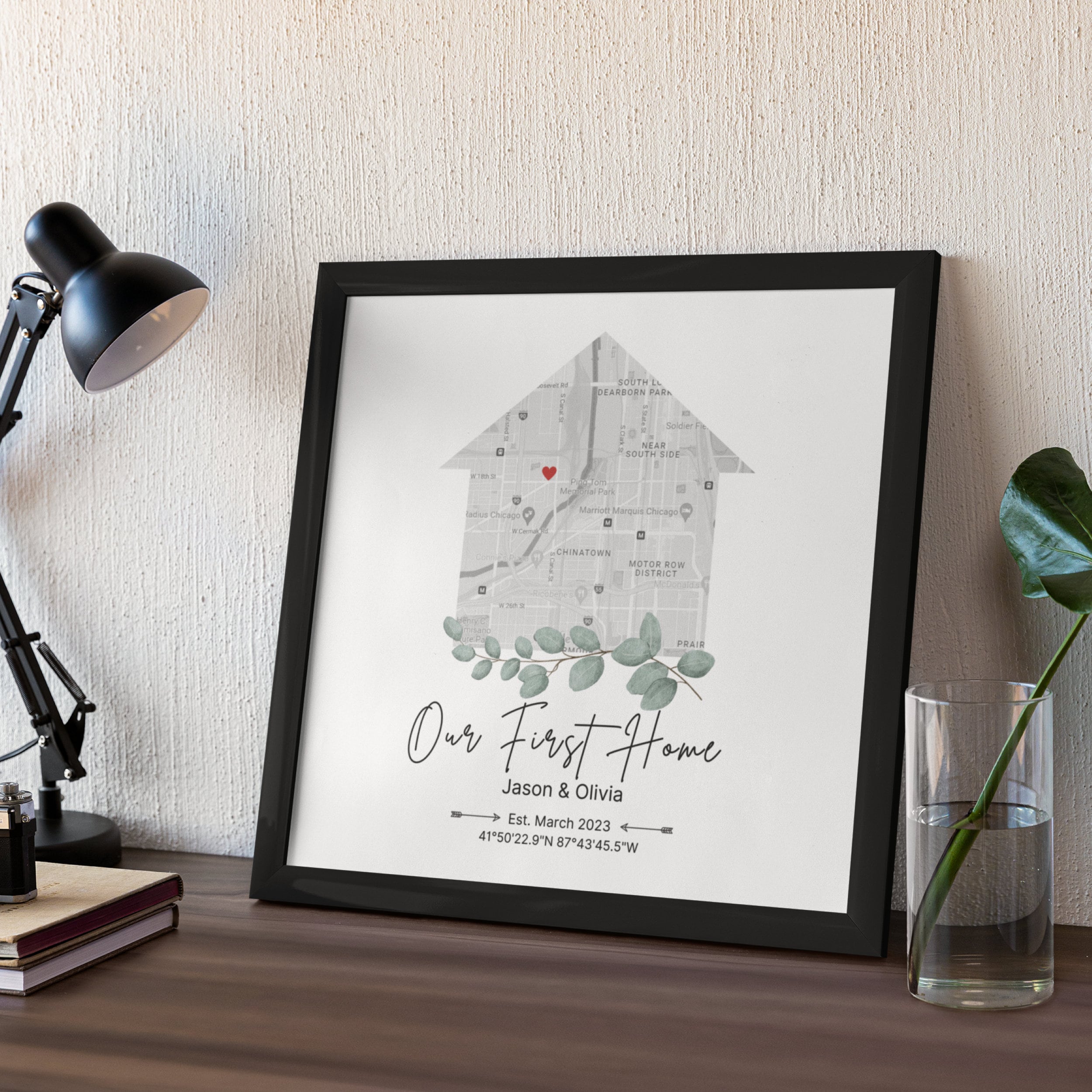 First Home Wall Art First Home Map Gift Our First Home Map - Etsy