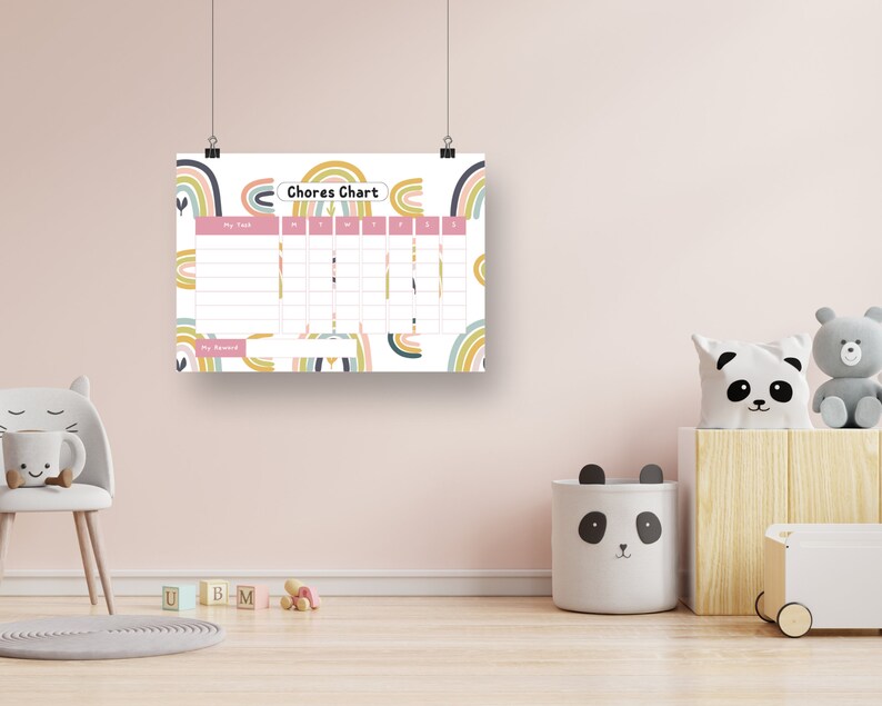 Chore Chart for Kids Reward Chart Daily Routine Chart - Etsy