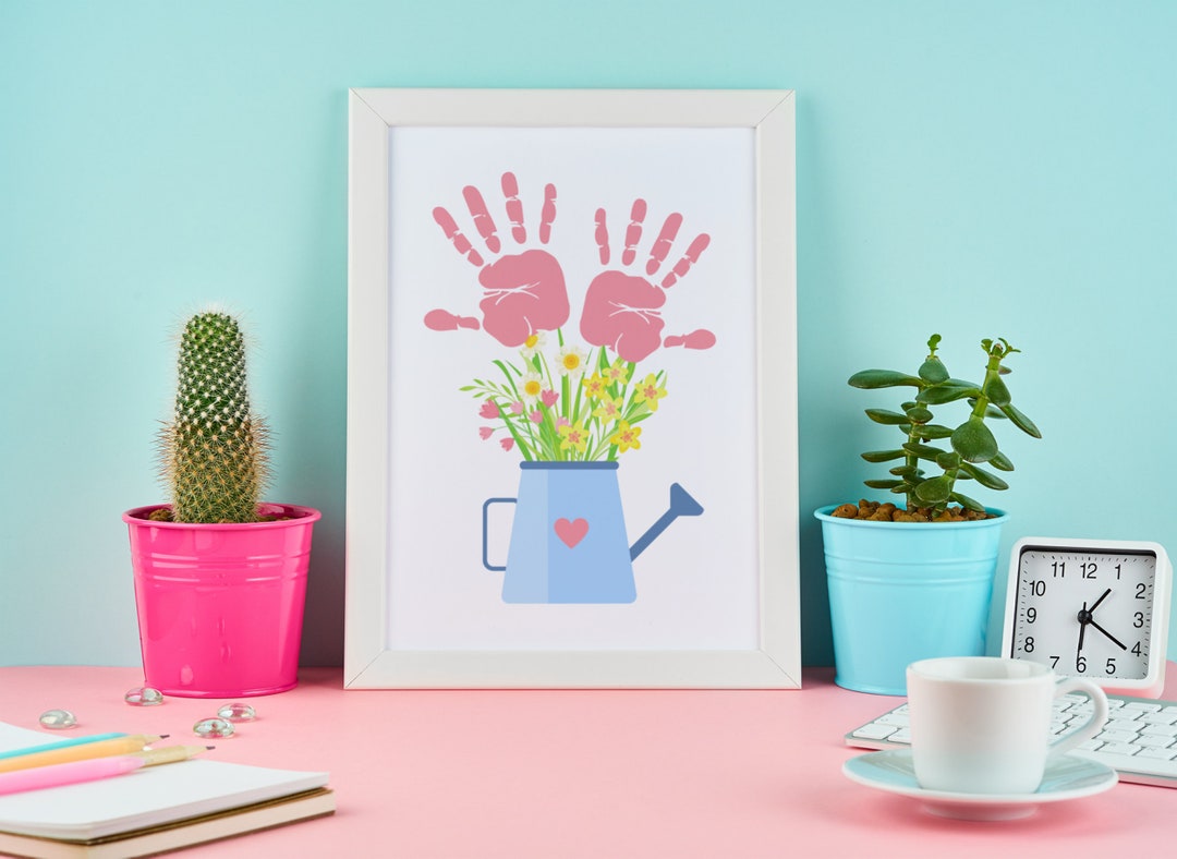 Handprint Art Craft for Kids DIY Hand Print Template Baby Keepsake ...