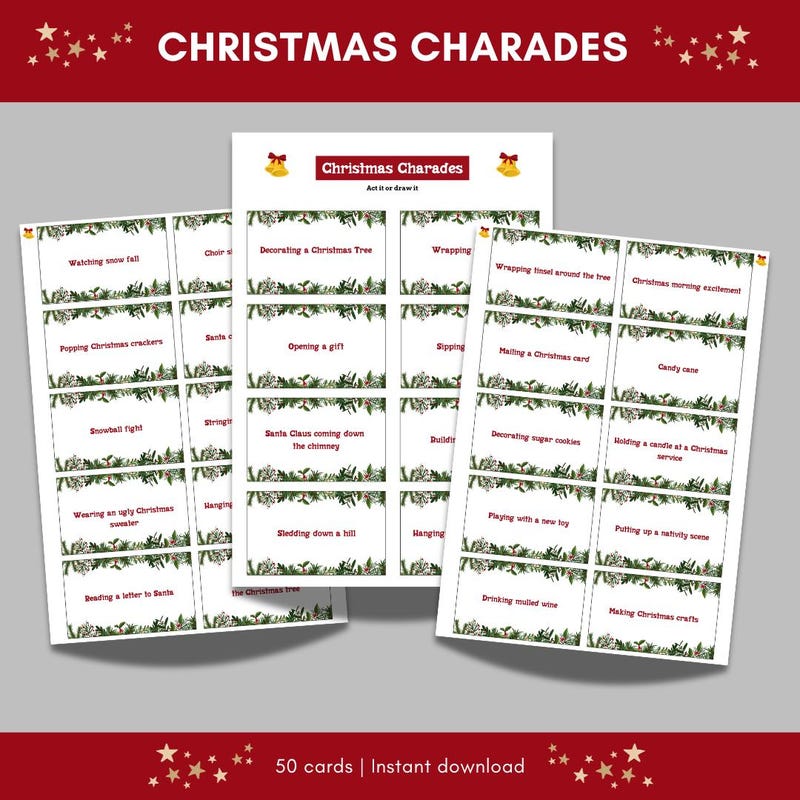 Christmas Pictionary - Etsy