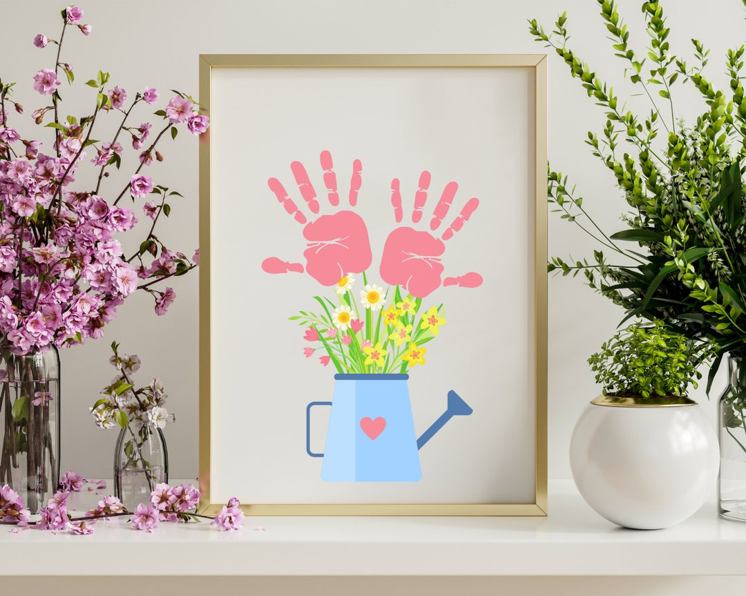 Handprint Craft for Kids | Flower Print | DIY Hand Print Template ...