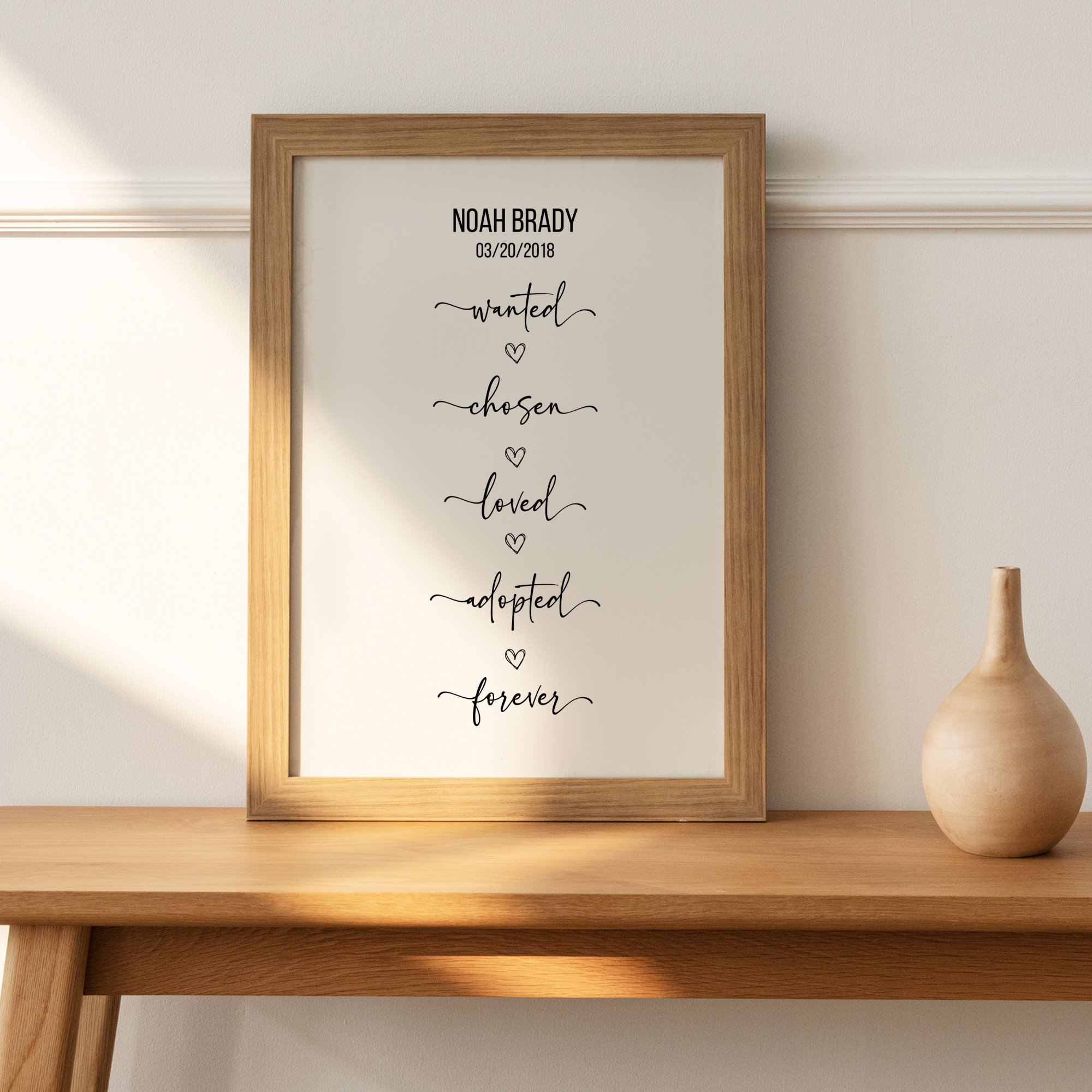 Personalized Adoption Sign | Forever Family Print | Gotcha Day - Etsy