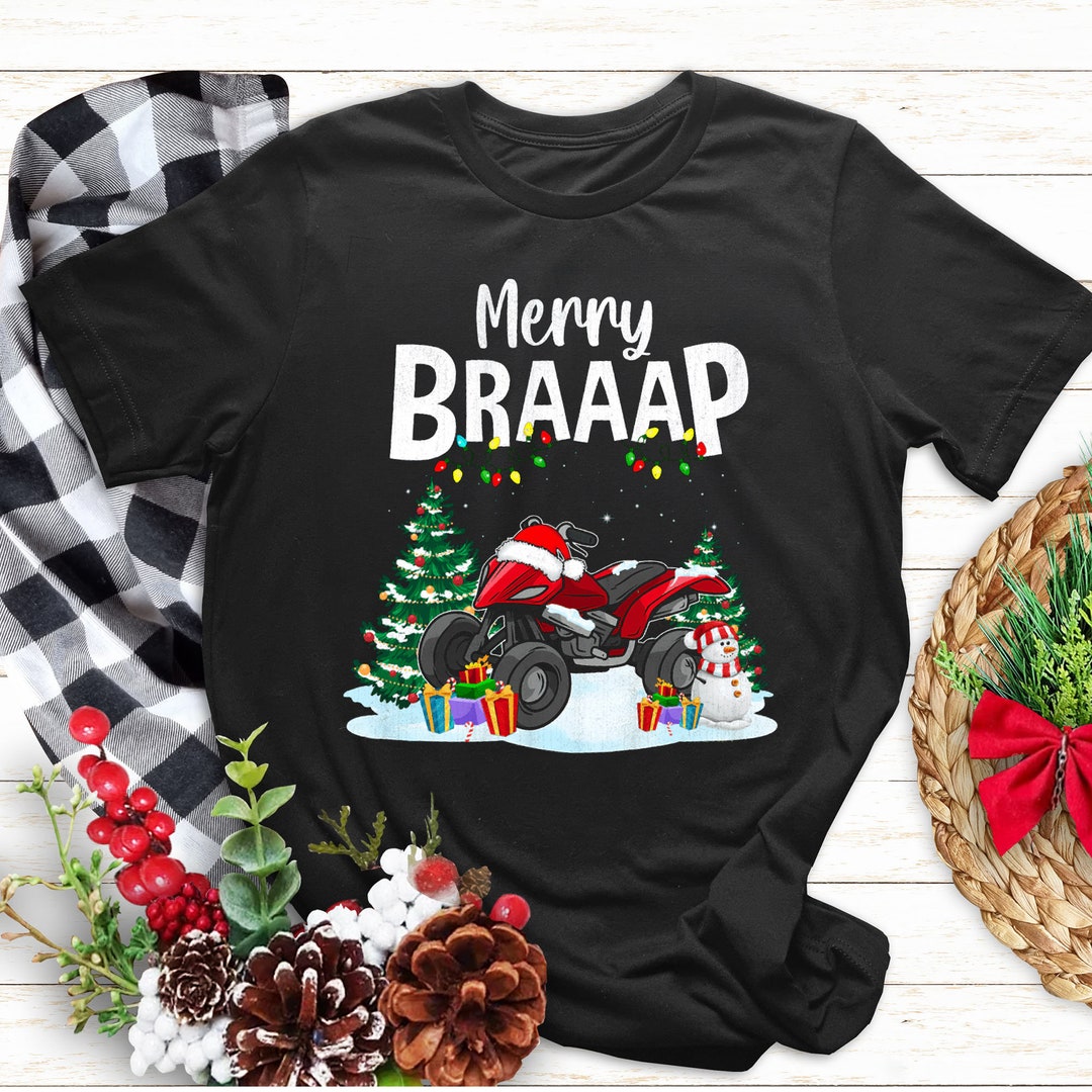 Merry Braaap Snowmobile Christmas Shirt, Funny Snowmobile Shirt, Snowmobile Lover Shirt ...