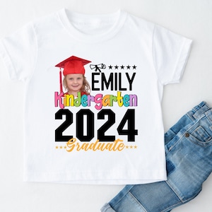 Personalized Family Kindergarten Pre-k Graduation Shirt With Kids Face ...