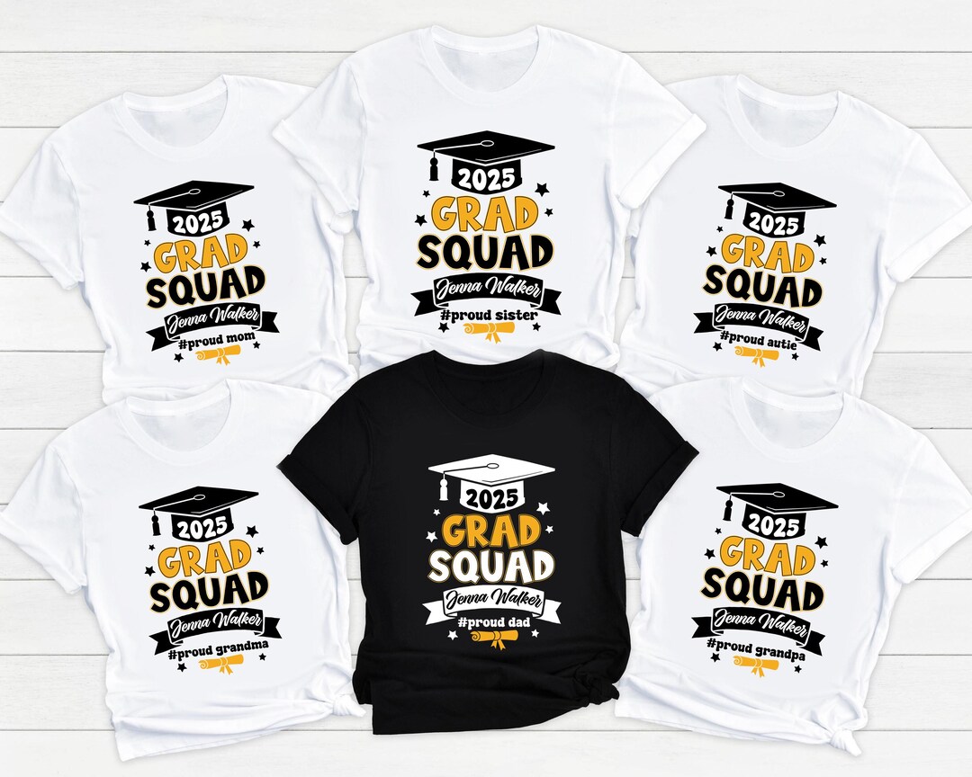 Personalized Graduation Squad Shirts, Custom Proud Family Tshirt, Class ...