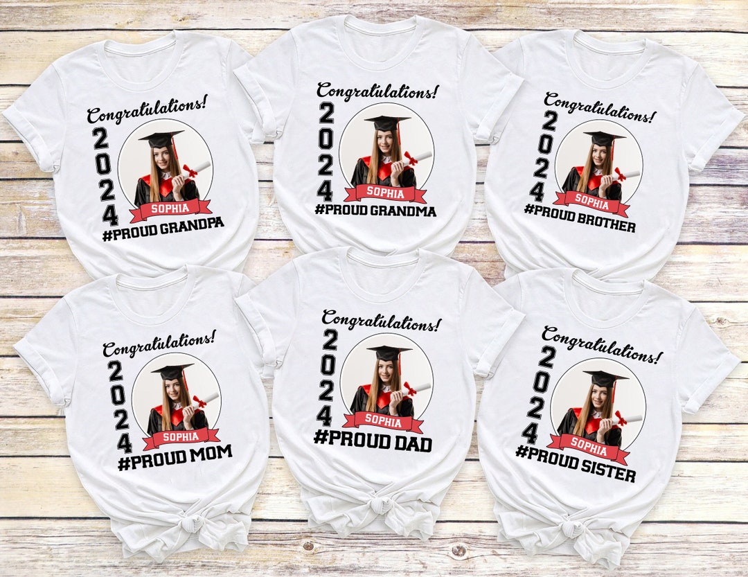 Personalized Parent Graduation With Picture Shirt, Graduation Photo ...