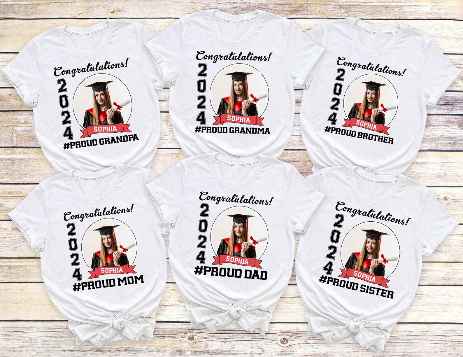 Personalized Parent Graduation With Picture Shirt, Graduation Photo ...
