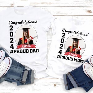 Personalized Parent Graduation With Picture Shirt, Graduation Photo ...