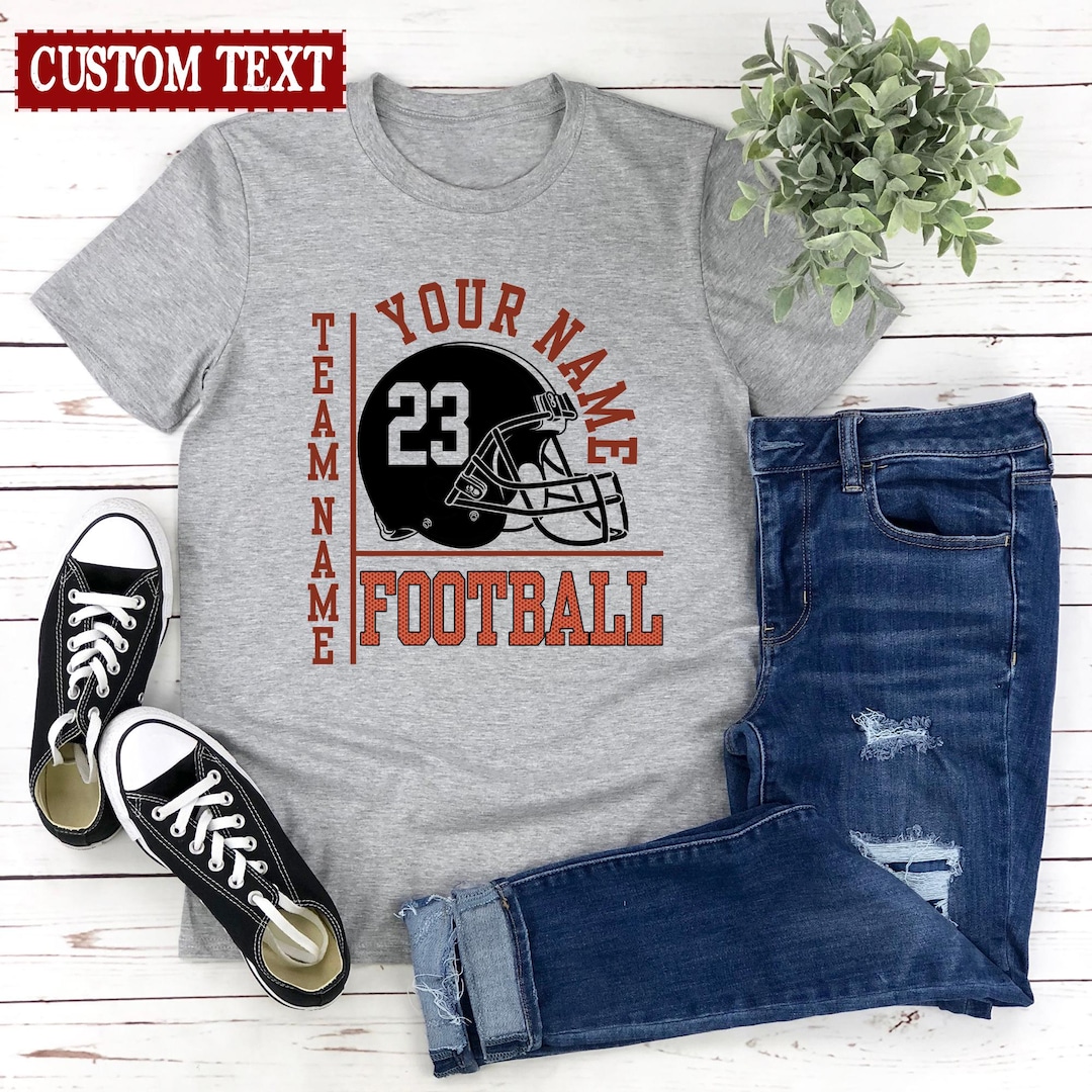 Personalized Football Shirt, Custom Team Name Your Name and Number ...