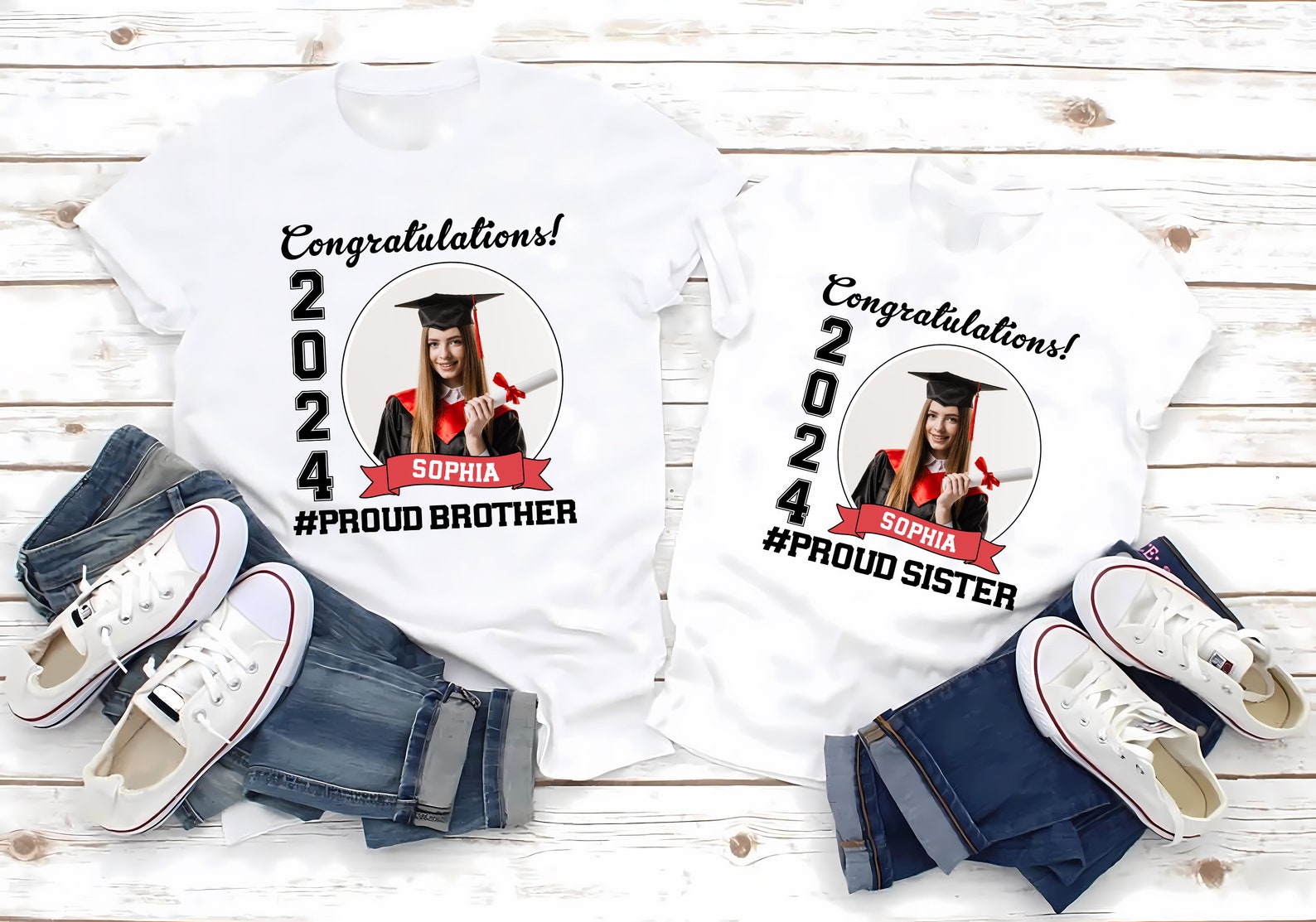 Personalized Parent Graduation With Picture Shirt, Graduation Photo ...