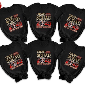 Personalized Grad Squad Family Shirt, Custom Graduate Photo Shirt ...