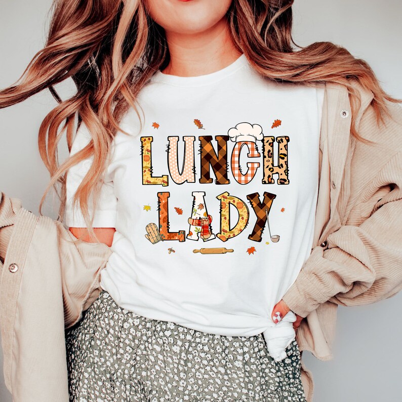 Happy Fall Lunch Lady PNG Bundle One Thankful Lunch Lady PNG - Etsy