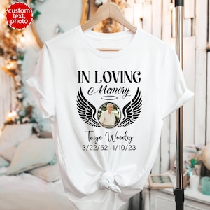 Personalized in Loving Memory T-shirt, Memorial Loss Shirt, CUSTOM ...