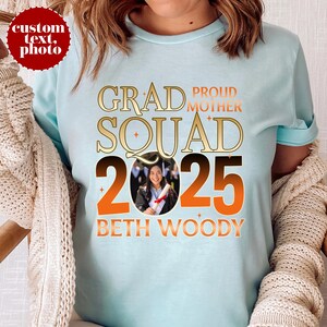 Personalized Grad Squad Family Shirt, Custom Graduate Photo Shirt ...