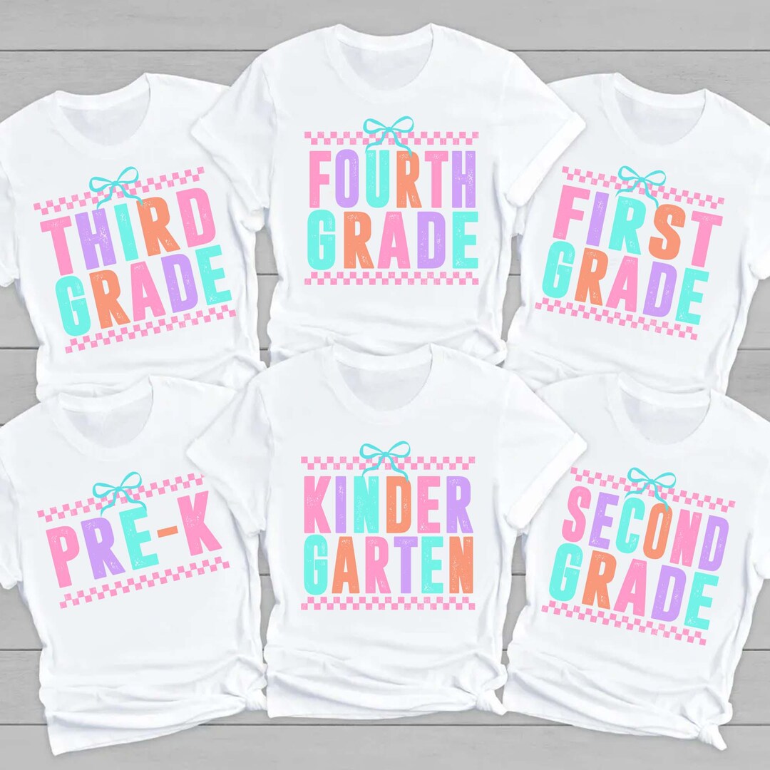Personalized Grade Level Shirt, Happy First Day of School Shirt ...