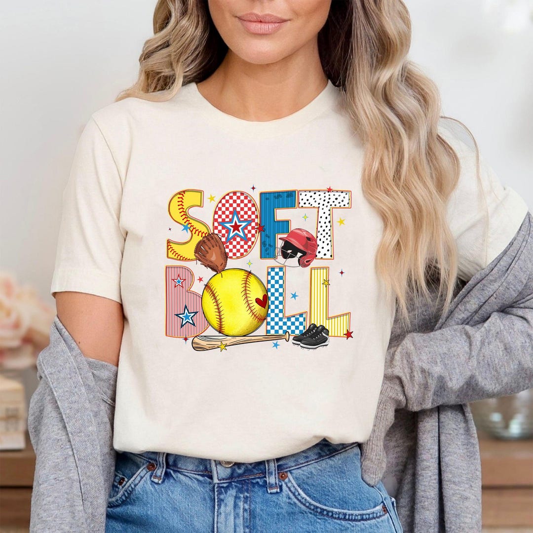 Retro Softball T-shirt, Softball Game Day, Softball Team Shirts, Gift ...