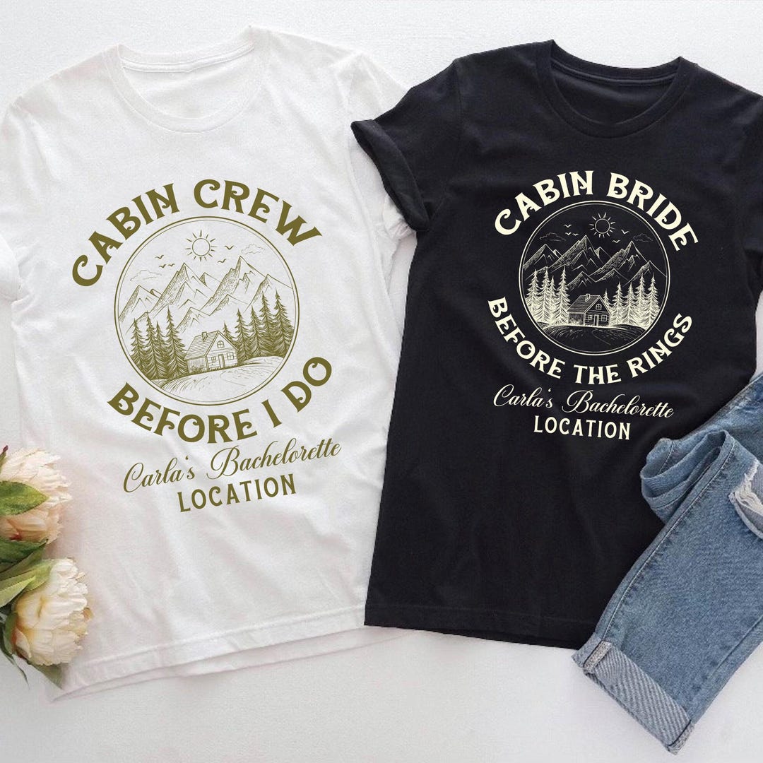 Personalized Cabin Crew Bachelorette Shirts, Custom Vintage Camping ...
