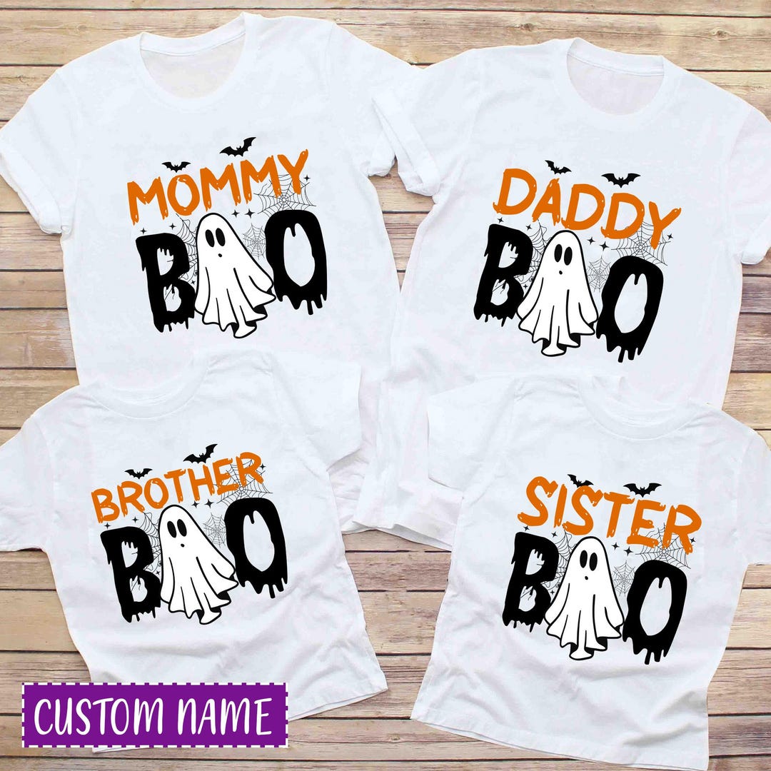 Personalized Daddy Mommy Brother Sister Baby Grandma Grandpa Boo Shirts ...