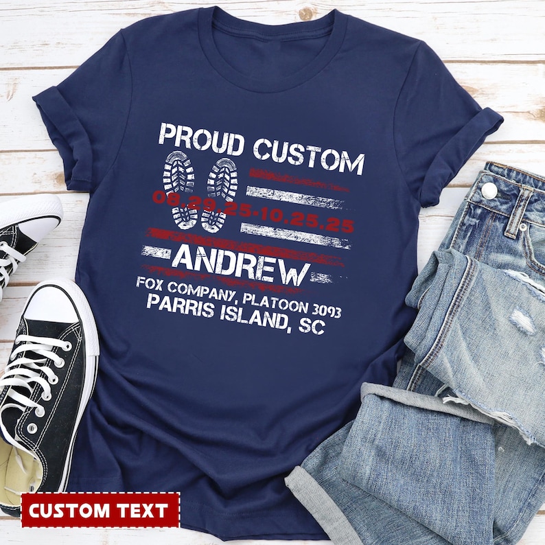 Personalized Military Bootcamp Graduation Shirt, Proud Family US Flag ...