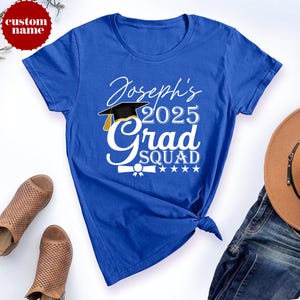 Personalized Grad Squad Shirt, Class of 2025 Graduate Shirts ...