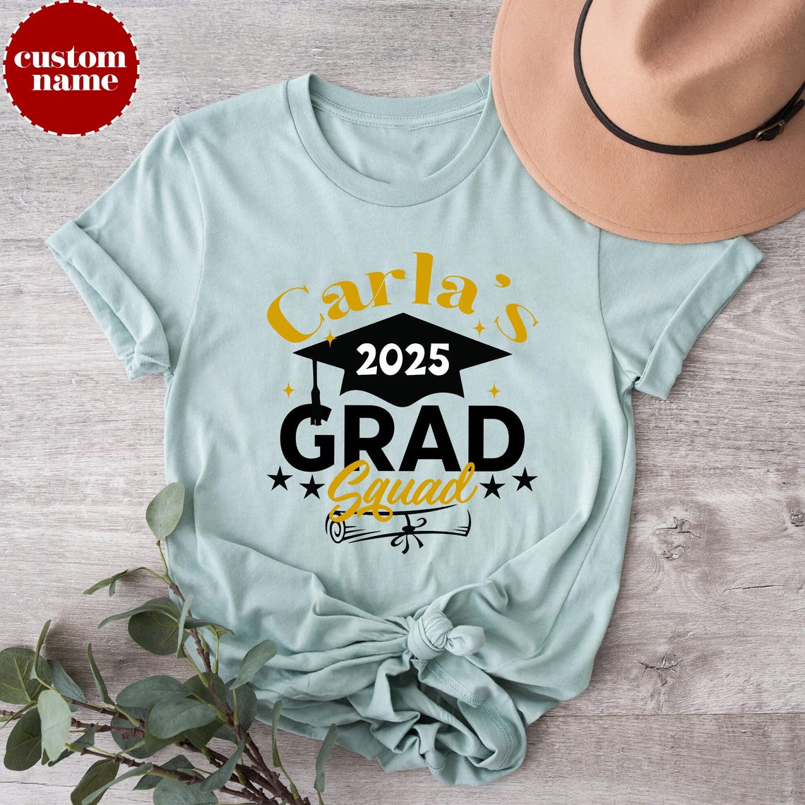 Personalized Grad Squad 2025 With Name Shirt, Family Graduation Shirt ...