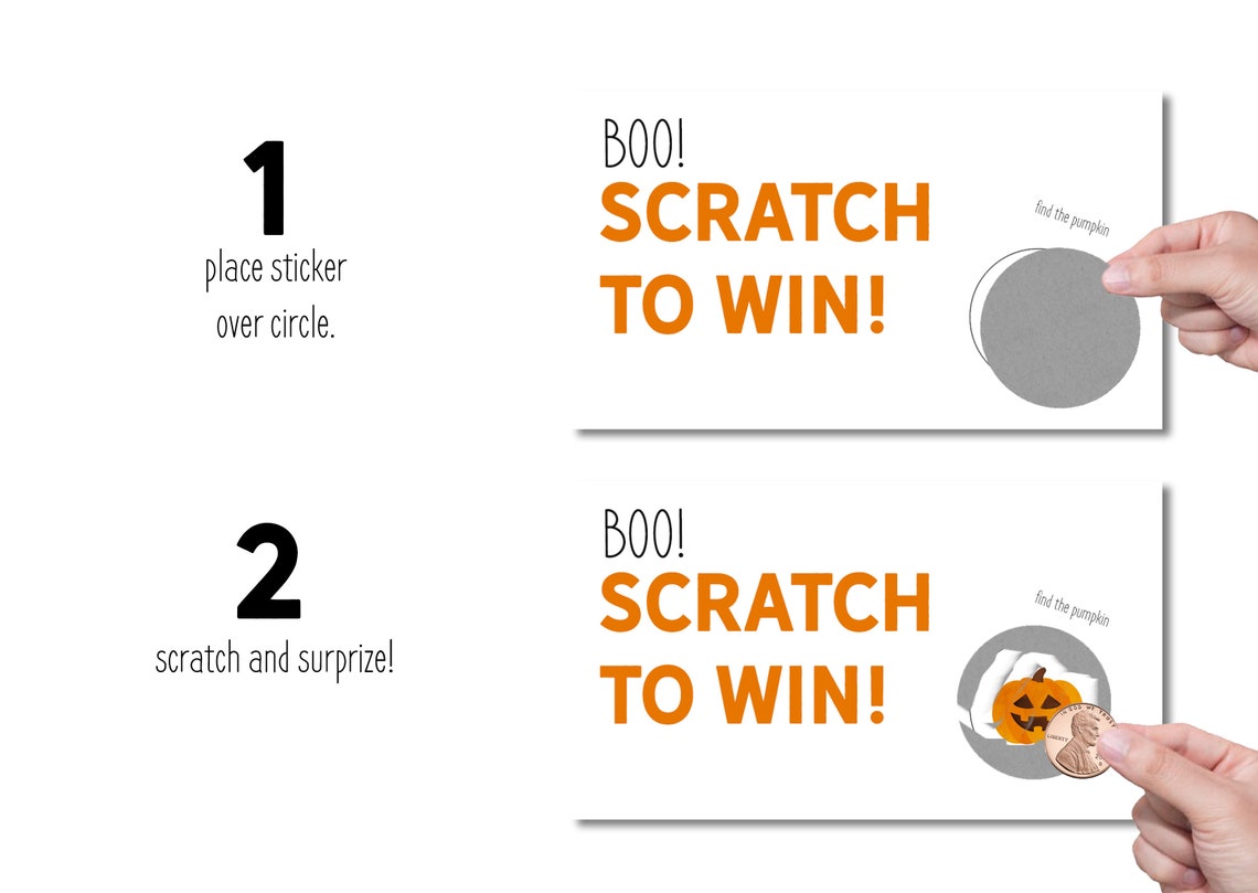 Pumpkin Party Pumpkin Scratch off Cards Party Supplies Party Games ...
