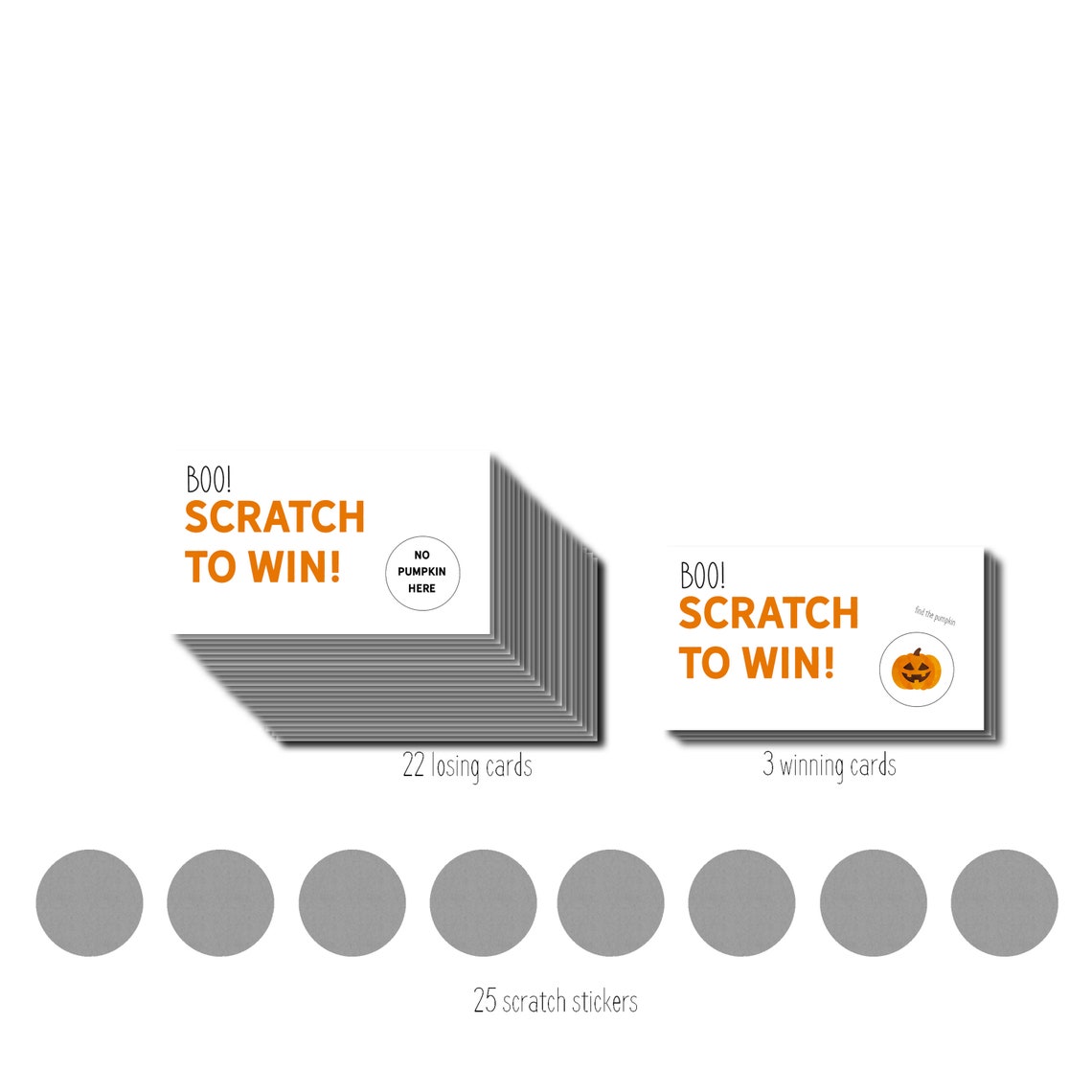 Pumpkin Party Pumpkin Scratch off Cards Party Supplies Party Games ...