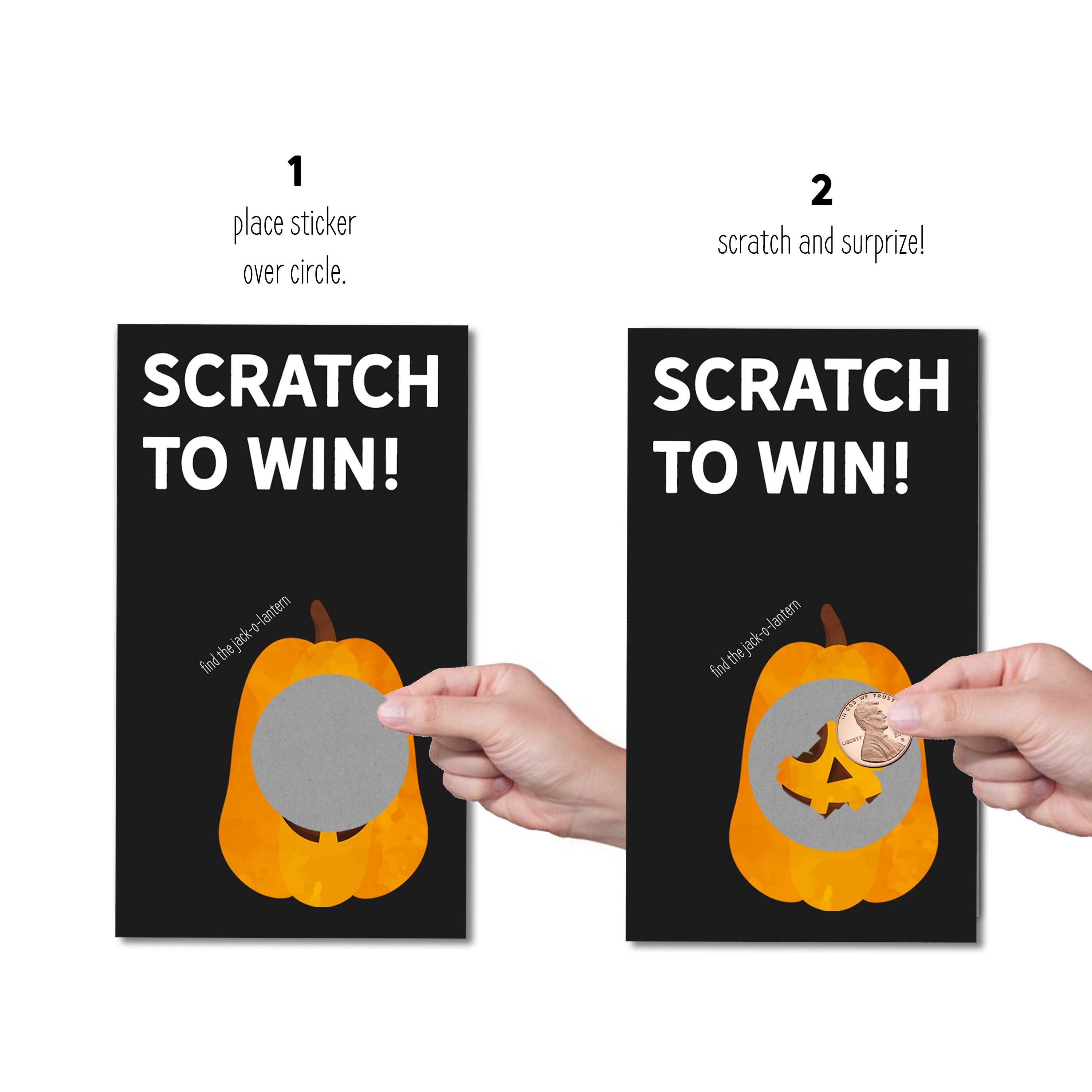 Halloween Scratch off Cards Party Games Scratch off Cards - Etsy
