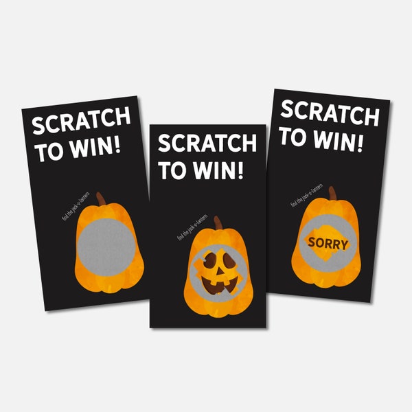 Halloween Scratch Offs - Etsy