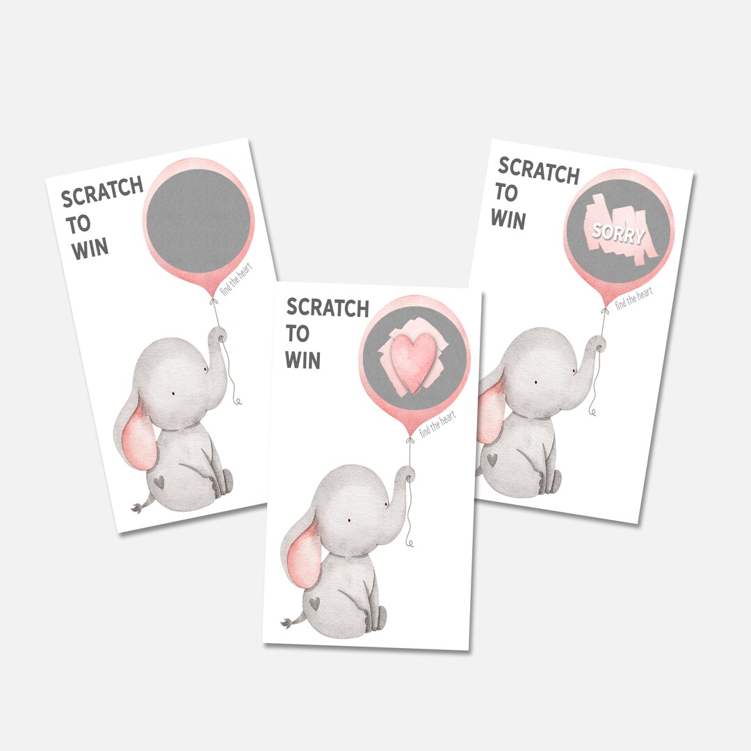Baby Shower Scratch off Cards - Baby Girls Scratch off Cards - Baby ...