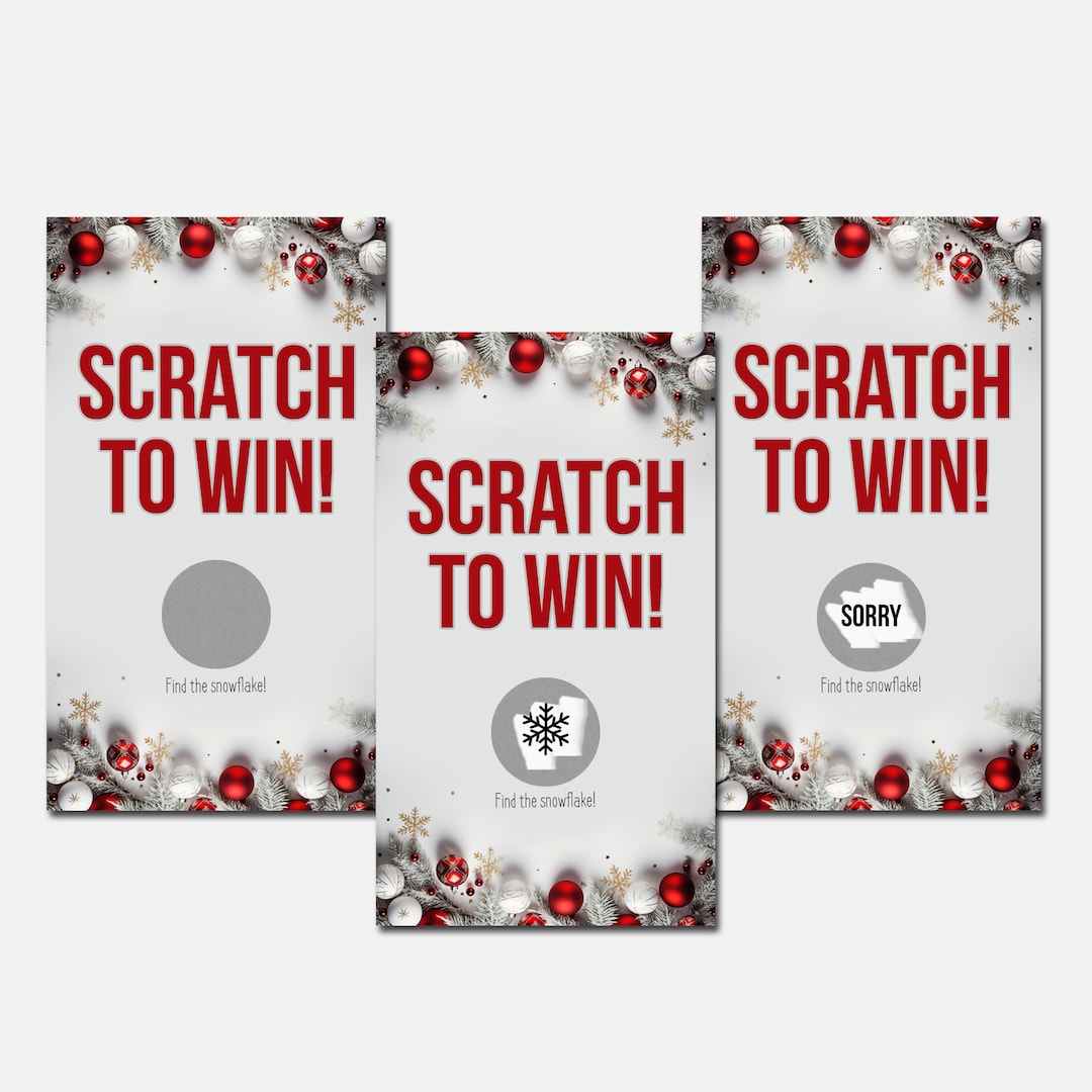 Christmas Scratch off Game, Christmas Scratch Off, Christmas Party ...