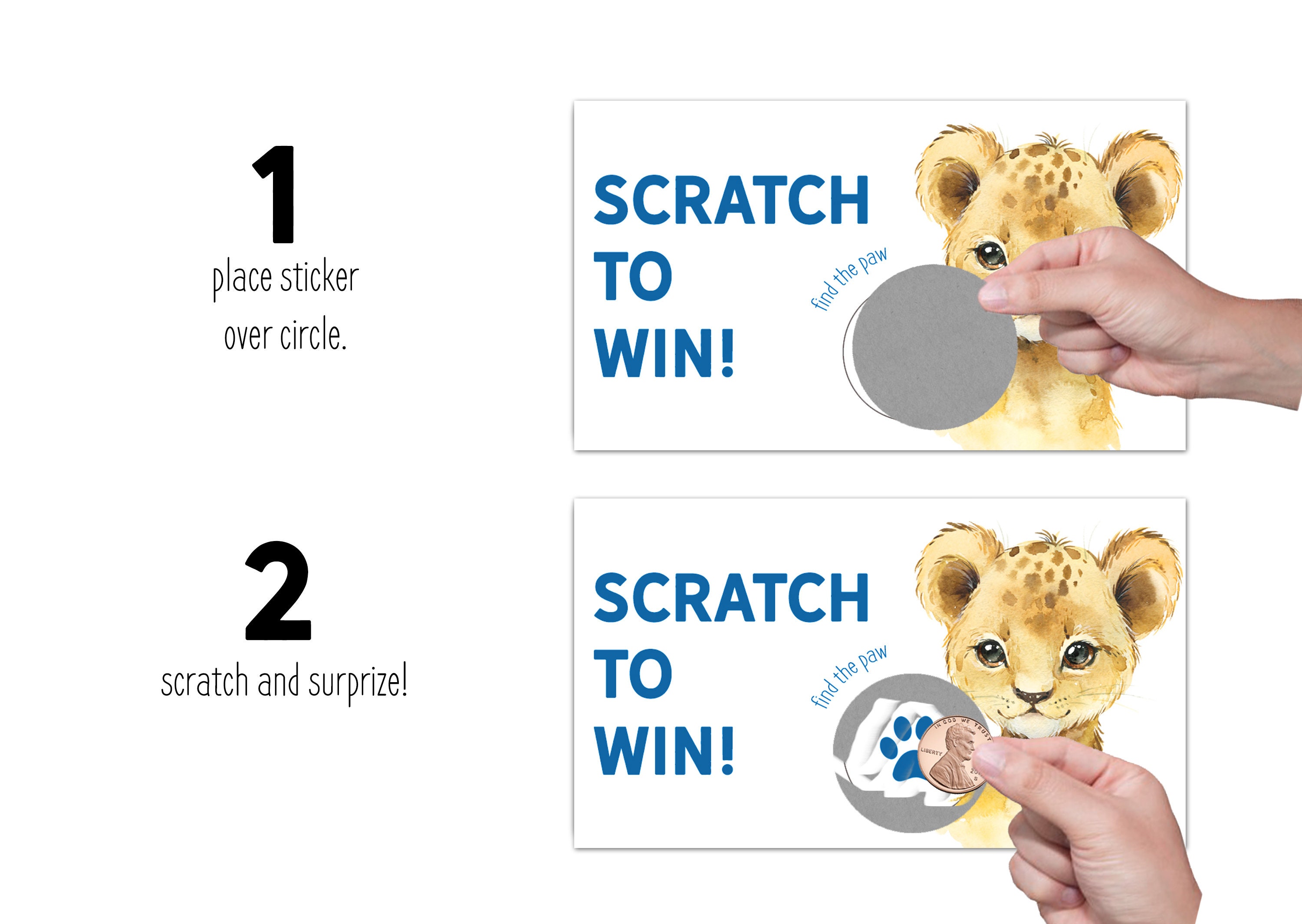 Baby Shower Scratch off Cards Baby Boy Scratch off Cards Baby Shower ...