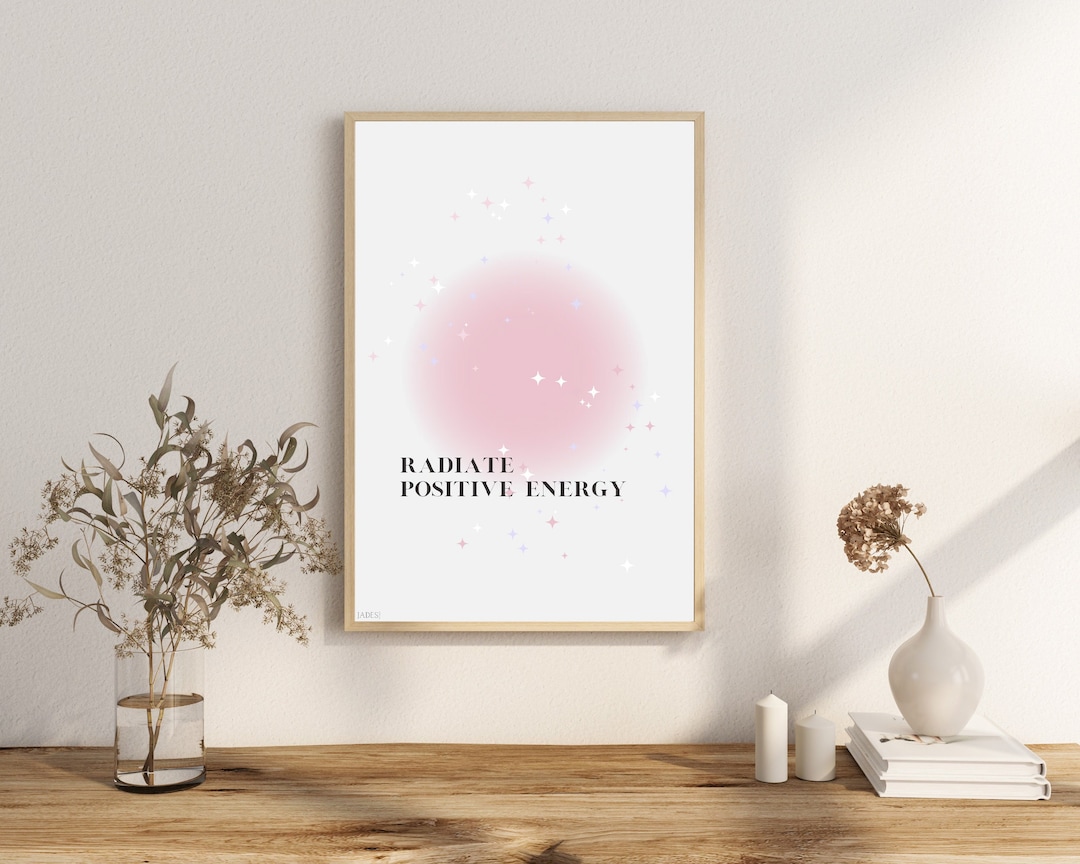 Radiate Positive Energy Print / Printable Wall Art / Aura Gradient ...