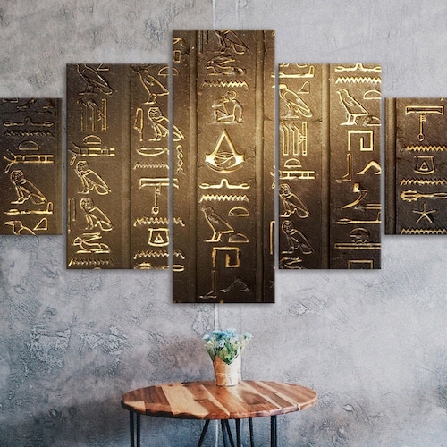 Ancient Egyptian Hieroglyphs Canvas & Historical Art Print - Etsy