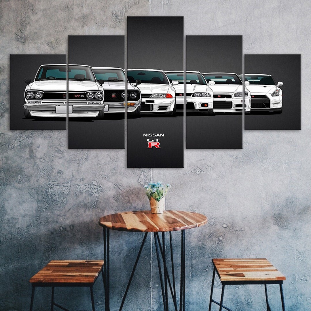 Nissan Skyline Evolution Car Canvas 5 Piece Five Panel Print Modern ...