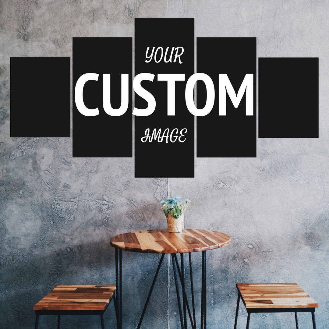 Custom Canvas 5 Piece Wall Art, Framed Multi Panel Canvas, Photos to ...