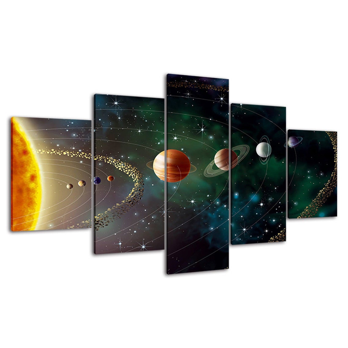 Solar System Planets Order Canvas 5 Piece Five Panel Wall - Etsy