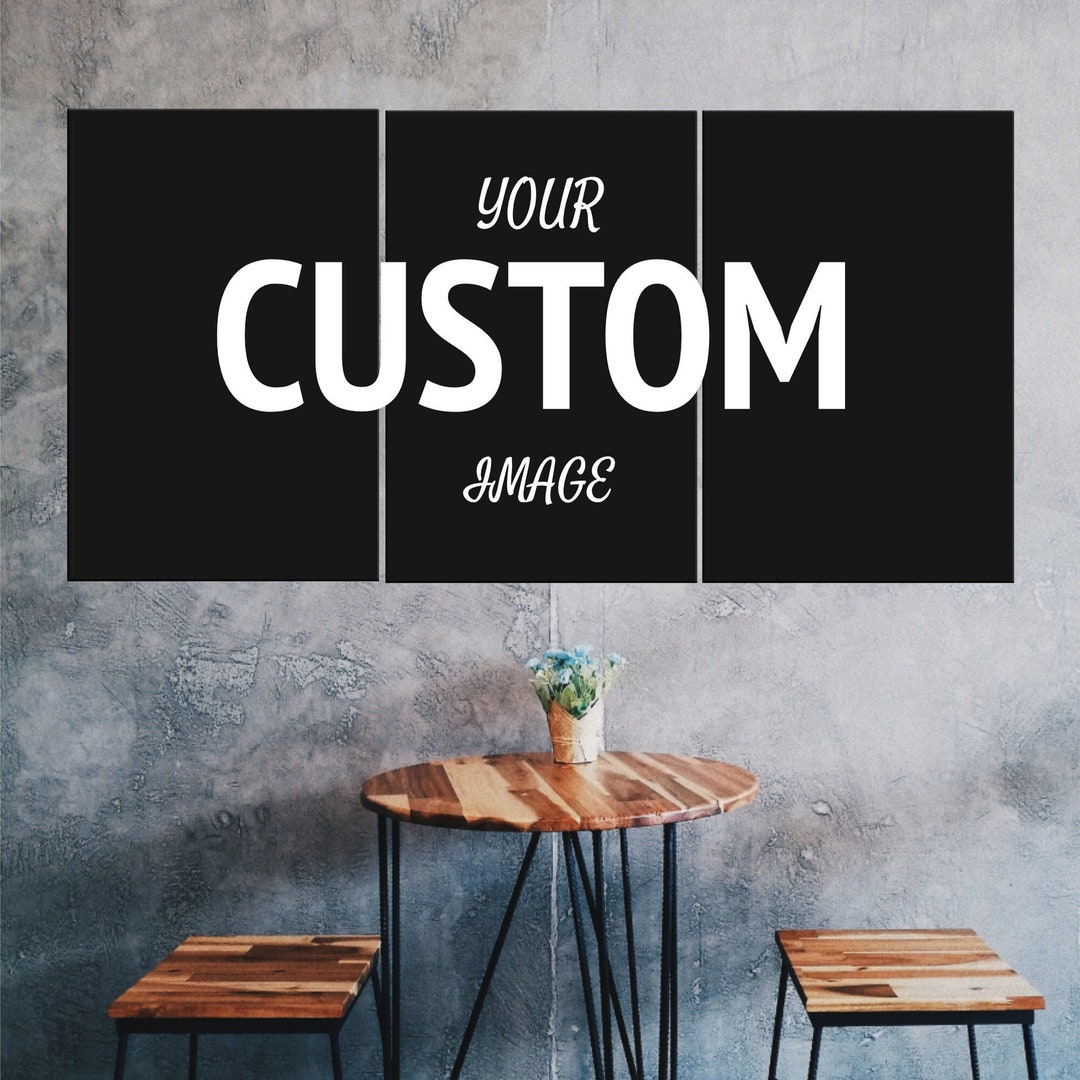 Custom Canvas Wall Art 3 Piece Framed Personalized Multi Panel Poster ...