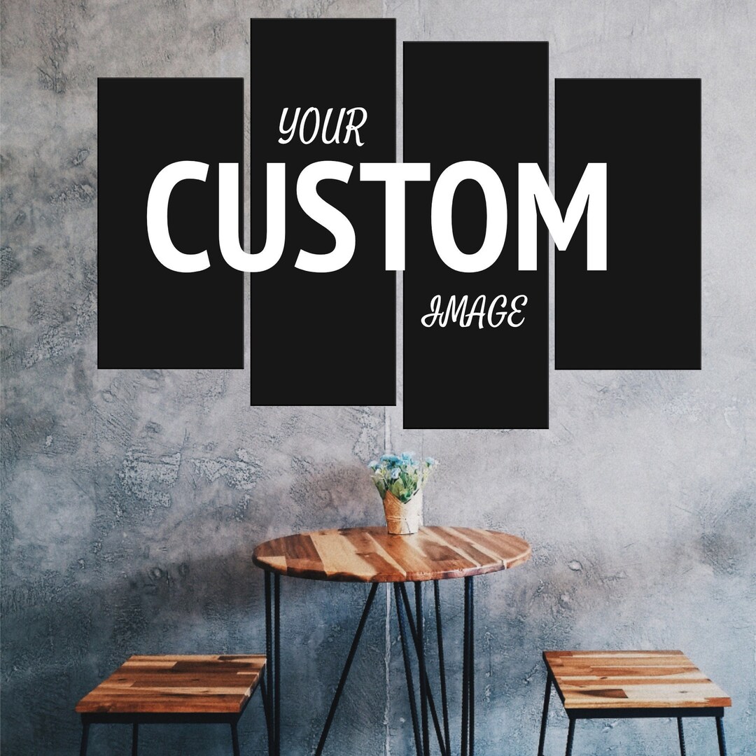 Custom Canvas 4 Piece Wall Art, Framed Multi Panel Canvas, Photos to ...