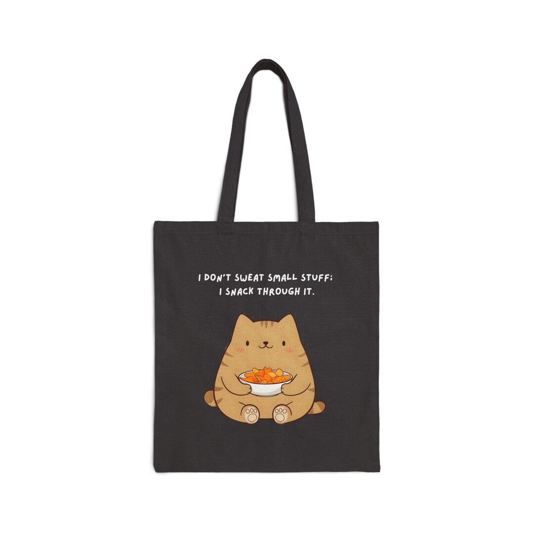 Funny Snacking Meme Tote Bag, Cute Sarcastic Grocery Shopping Bag ...
