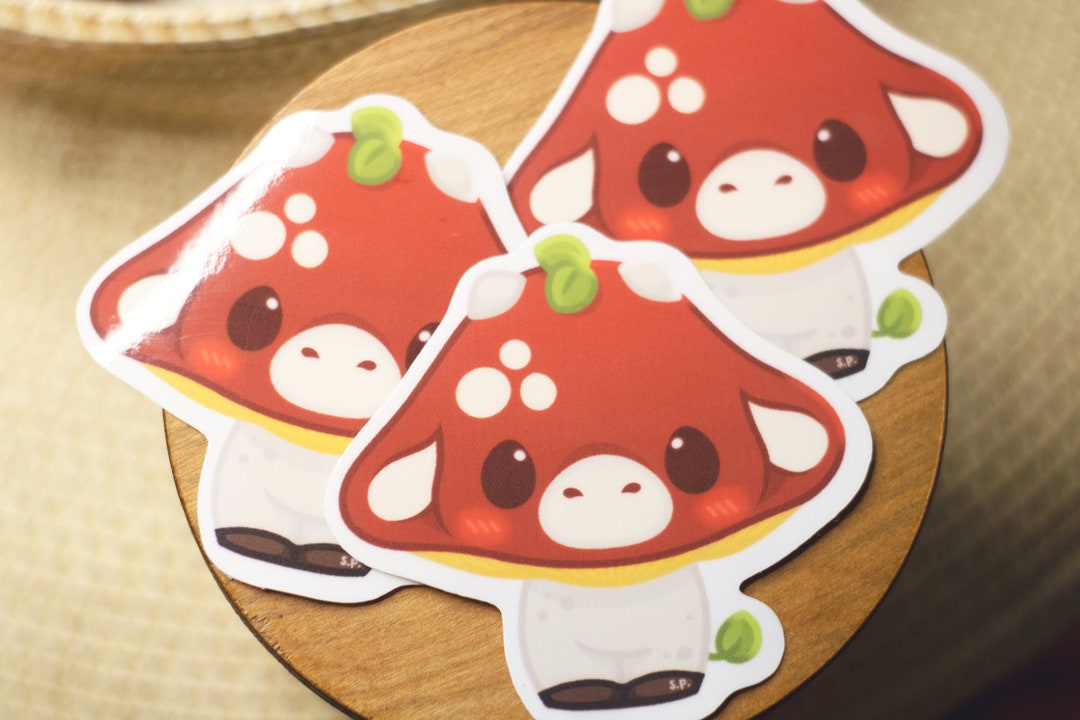 Cow Mooshroom Sticker Glossy Vinyl Water Proof - Etsy