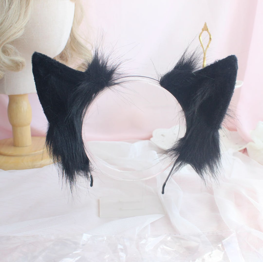 Black Puppy Ears Realistic Dog Ears Faux Fur Ears Dog Ears - Etsy