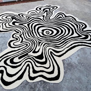 Irregular Shape Custom Illusion Most Luxury Hand-tufted Modern 100% ...