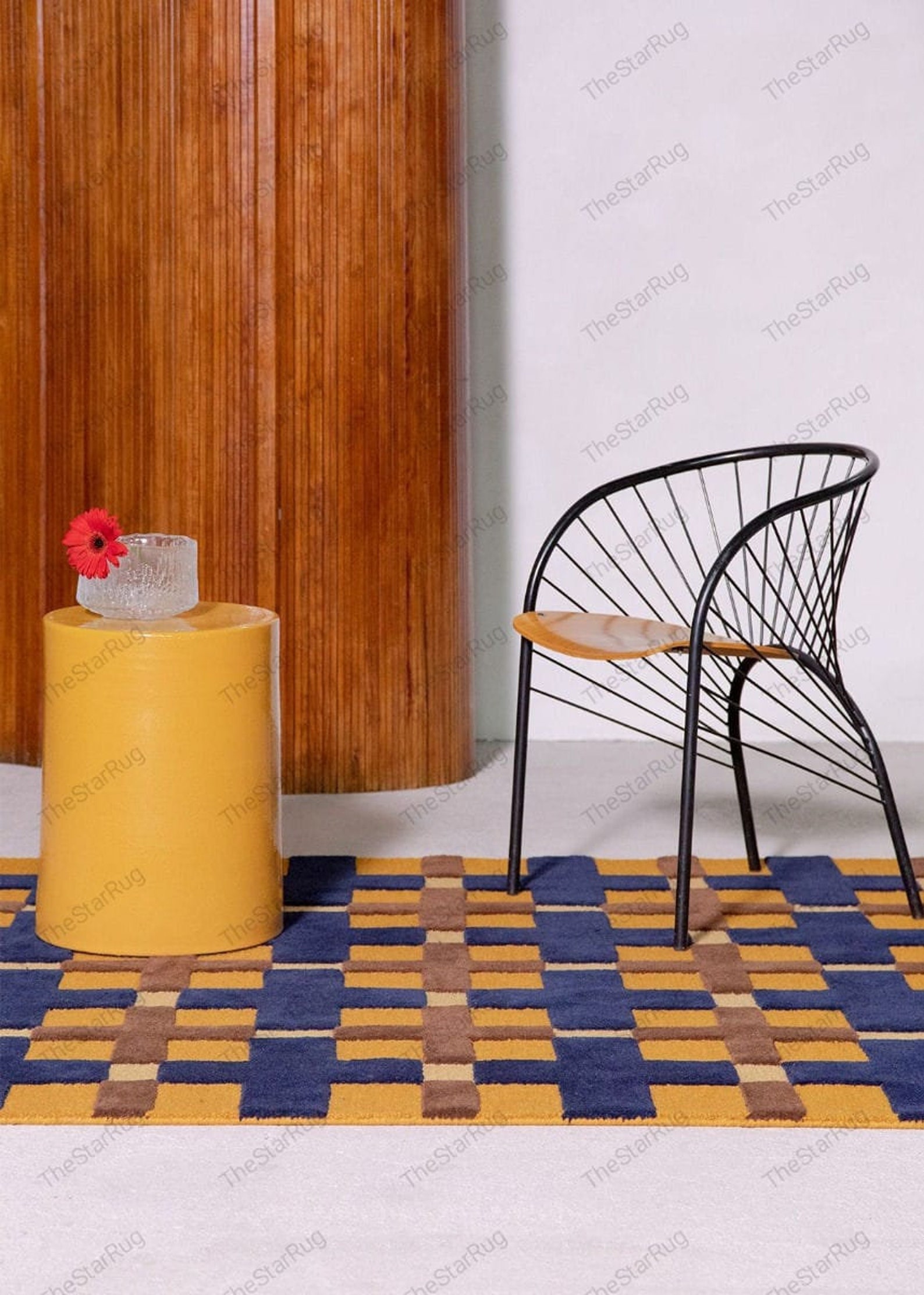 Hand Tufted Decor Milano Rug Interior Yellow/brown Rug Tufted Wool Rug ...